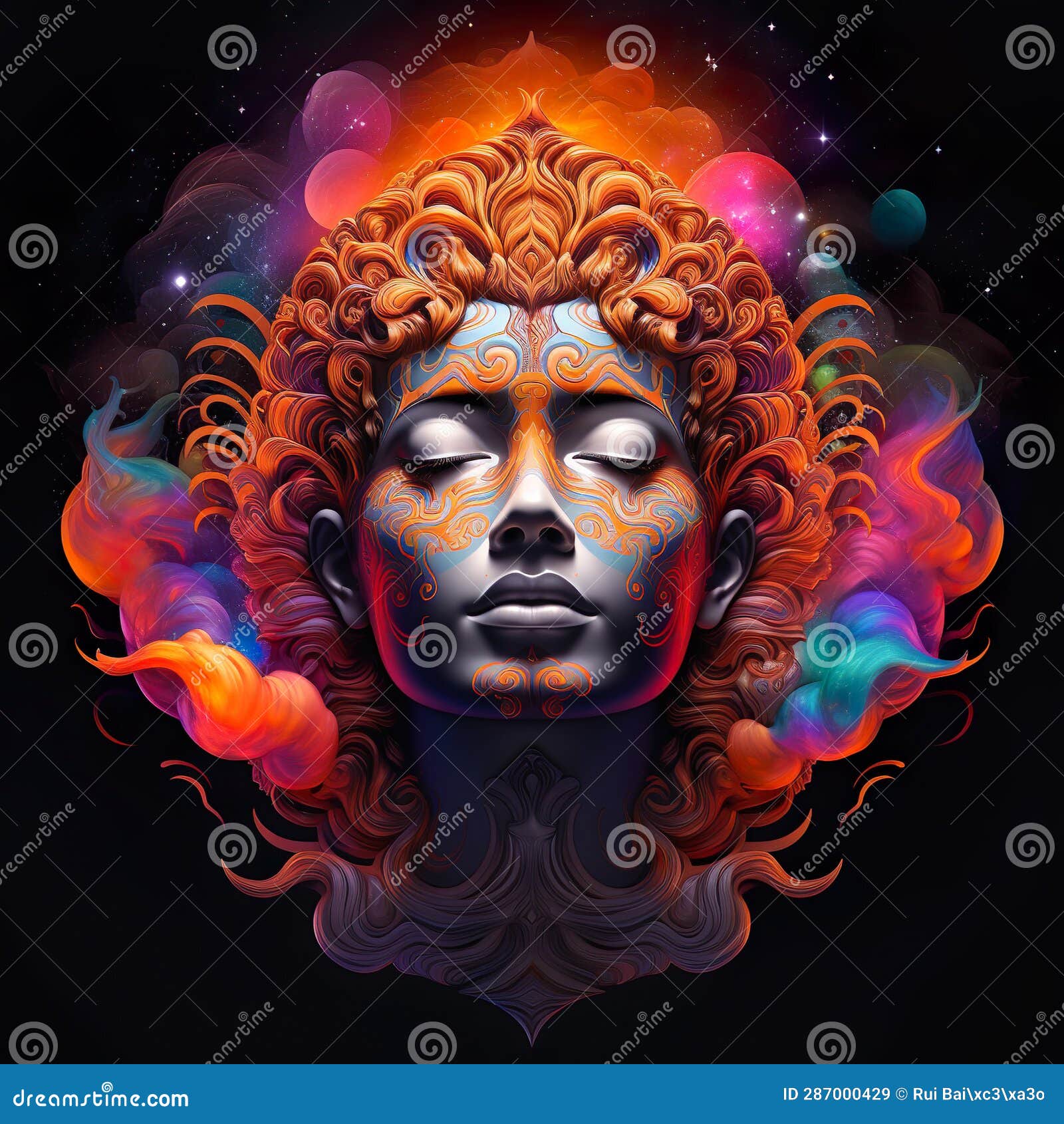 Representation in a Logo Format of a Psychedelic Divine Cosmic Trippy ...