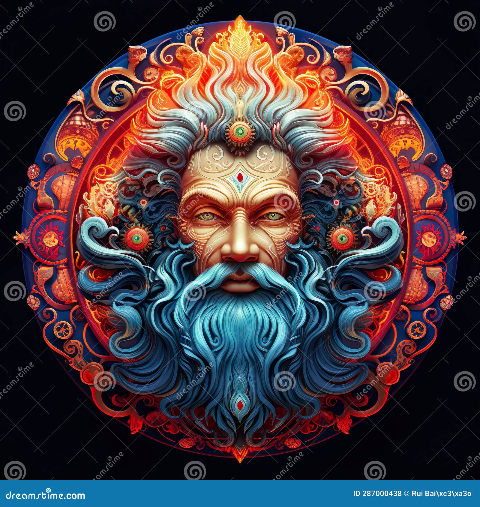 Representation in a Logo Format of a Psychedelic Divine Cosmic Trippy ...