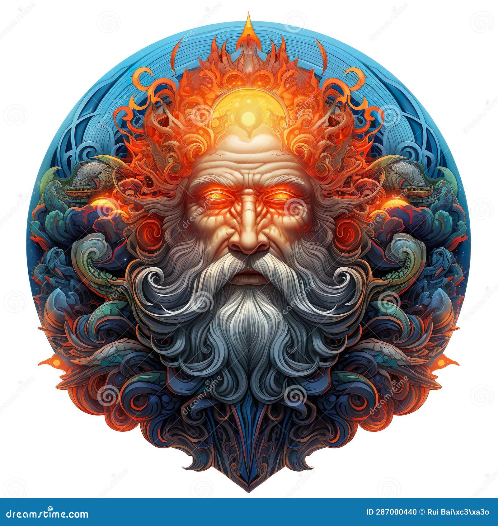 Divine Cosmic Transdimensional Being Radiating Light And Rays Stock ...