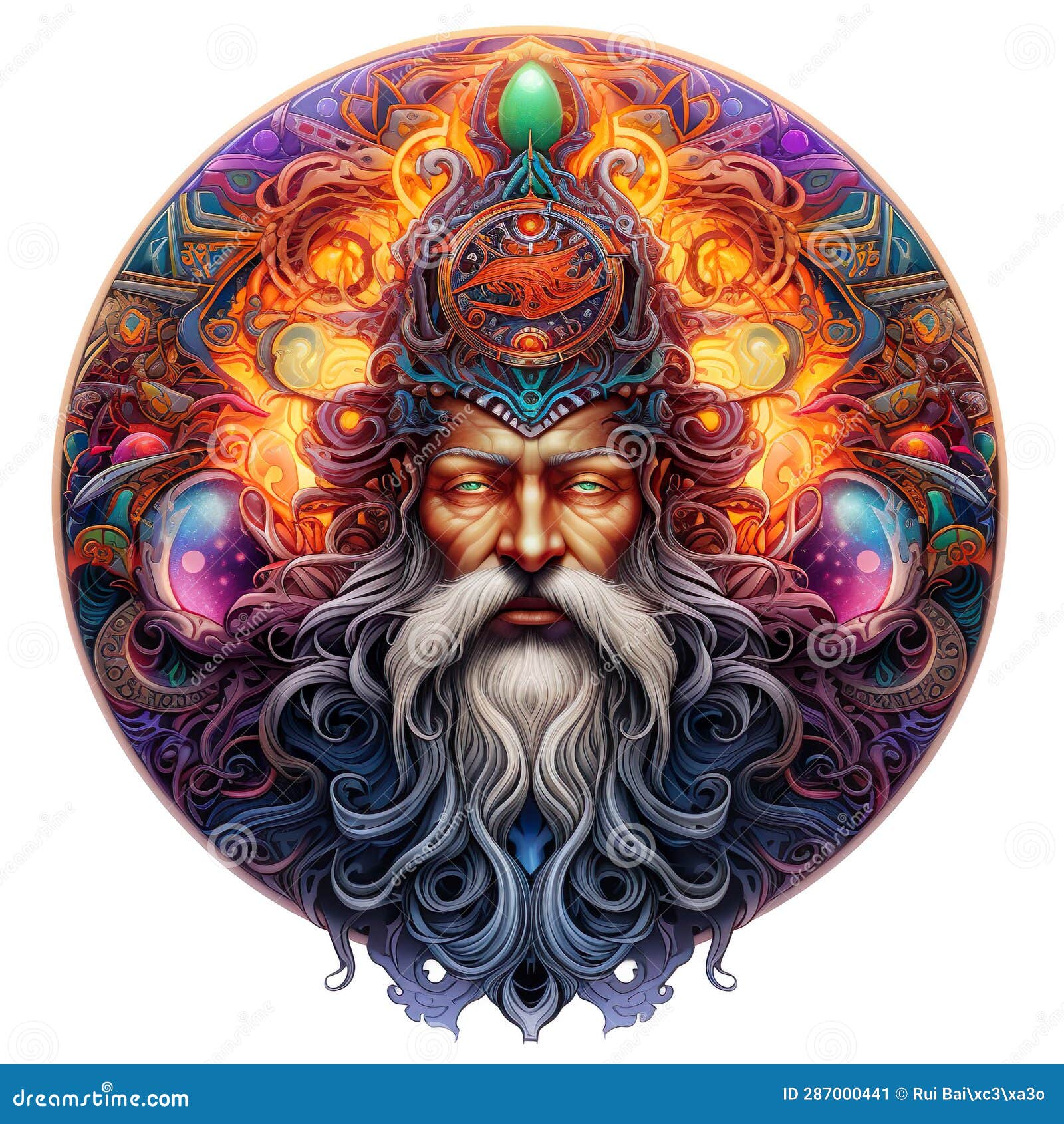 Representation in a Logo Format of a Psychedelic Divine Cosmic Trippy ...