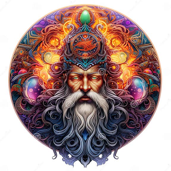 Representation in a Logo Format of a Psychedelic Divine Cosmic Trippy ...