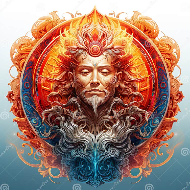 Representation in a Logo Format of a Psychedelic Divine Cosmic Trippy ...