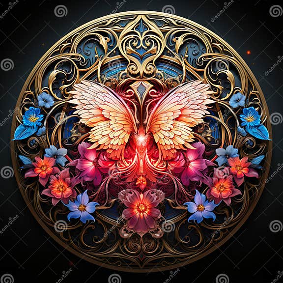 Representation in a Logo Format of a Psychedelic Divine Cosmic Trippy ...