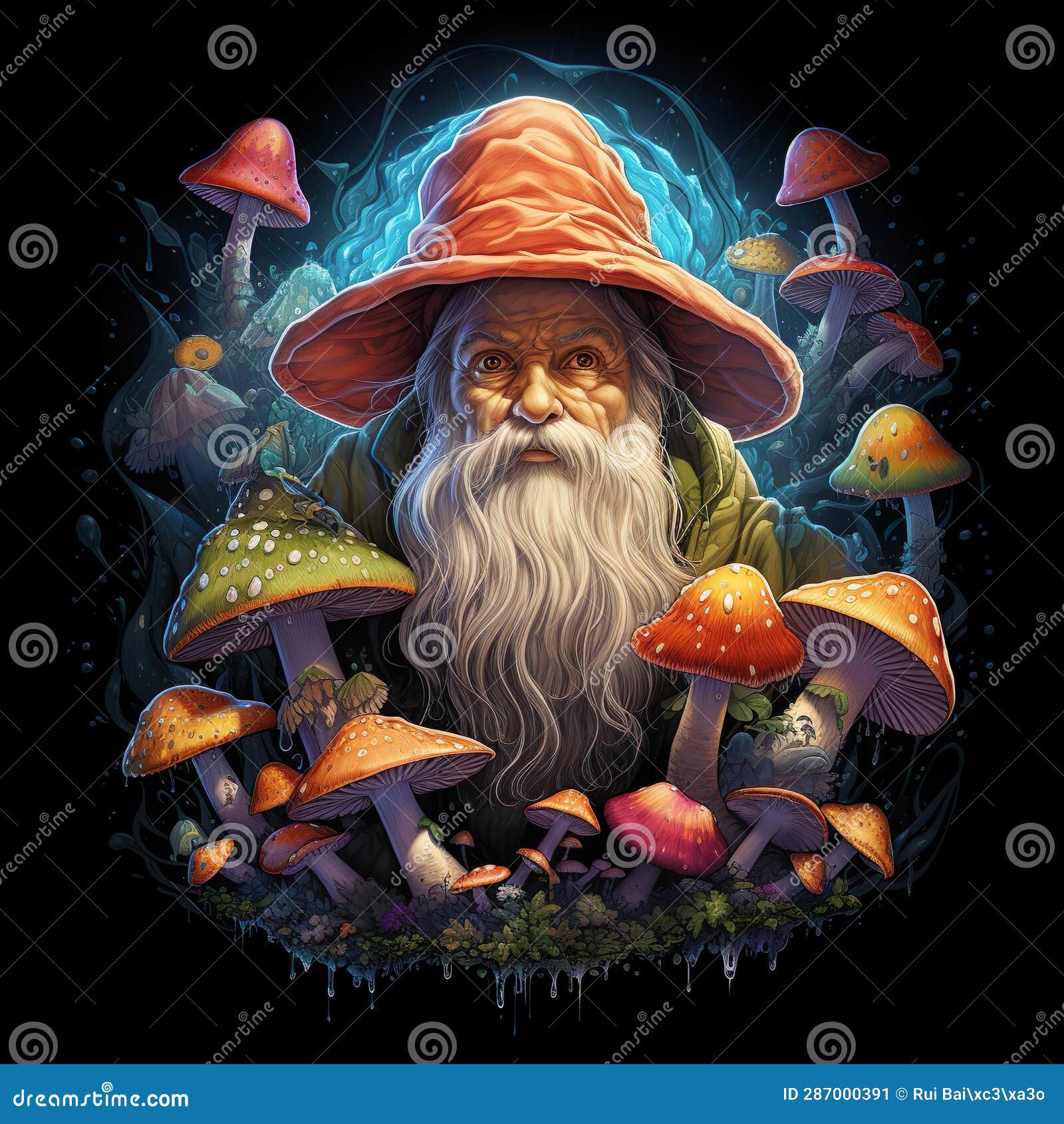 Representation in a Logo Format of a Psychedelic Landscape with Magic ...