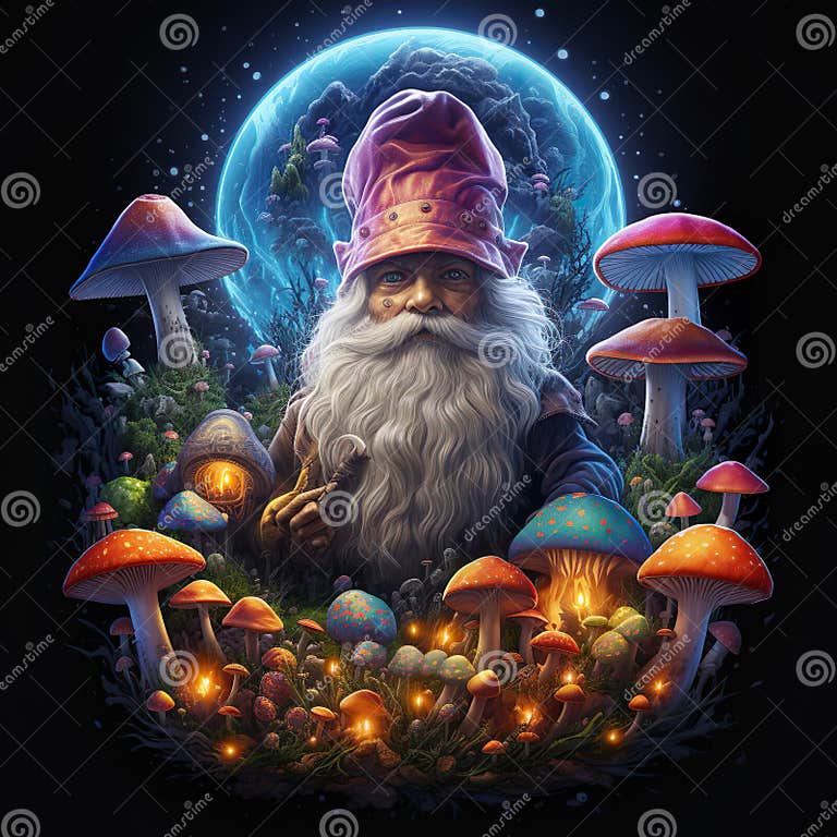 Representation in a Logo Format of a Psychedelic Landscape with Magic ...