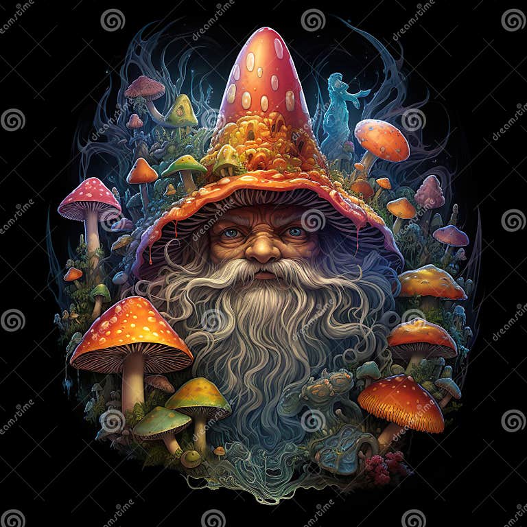 Representation in a Logo Format of a Psychedelic Landscape with Magic ...