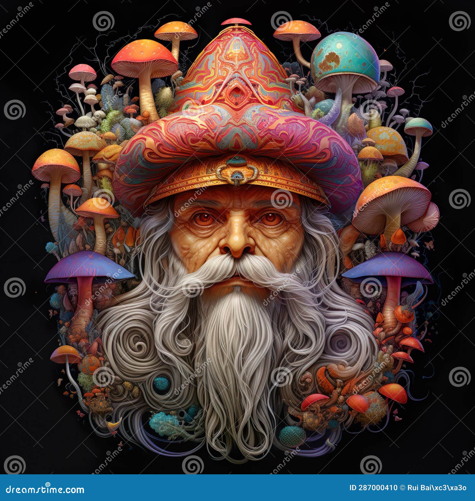 Representation in a Logo Format of a Psychedelic Landscape with Magic ...