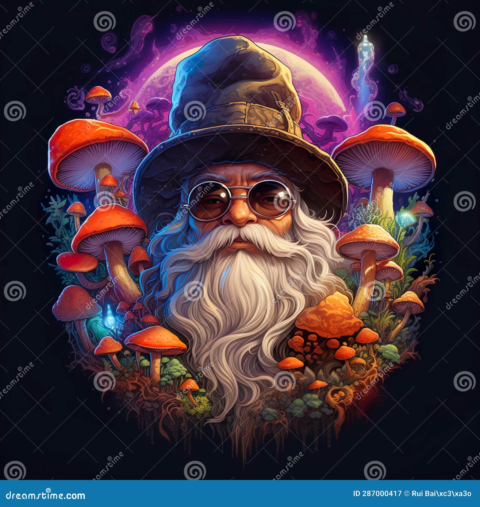 Representation in a Logo Format of a Psychedelic Landscape with Magic ...