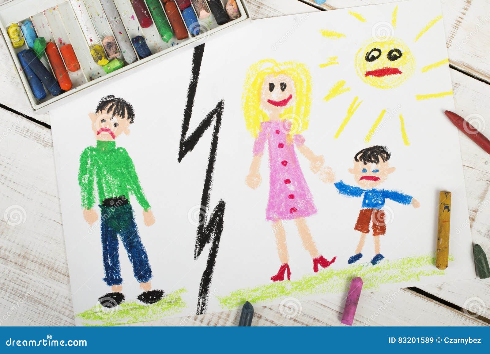 Representation of Marriage Divorce or Break Up Stock Illustration ...