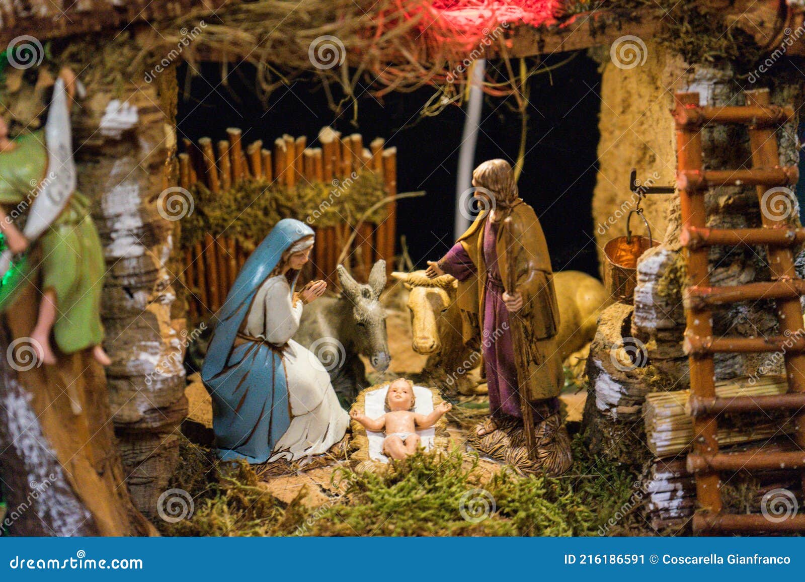 Statues of the Nativity Scene Stock Image - Image of spirituality ...