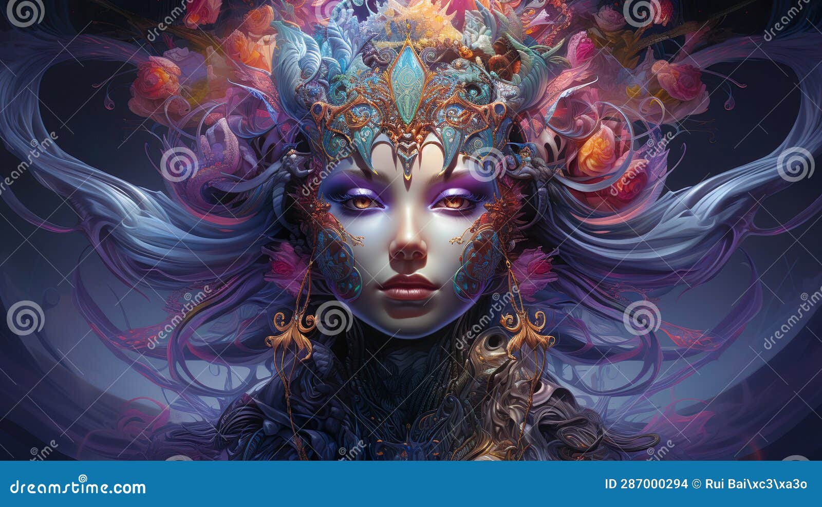 Representation of a Psychedelic Divine Cosmic Trippy Godly Entity Stock ...