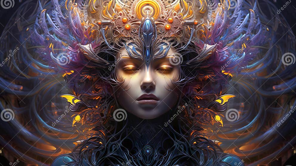 Representation of a Psychedelic Divine Cosmic Trippy Godly Entity Stock ...