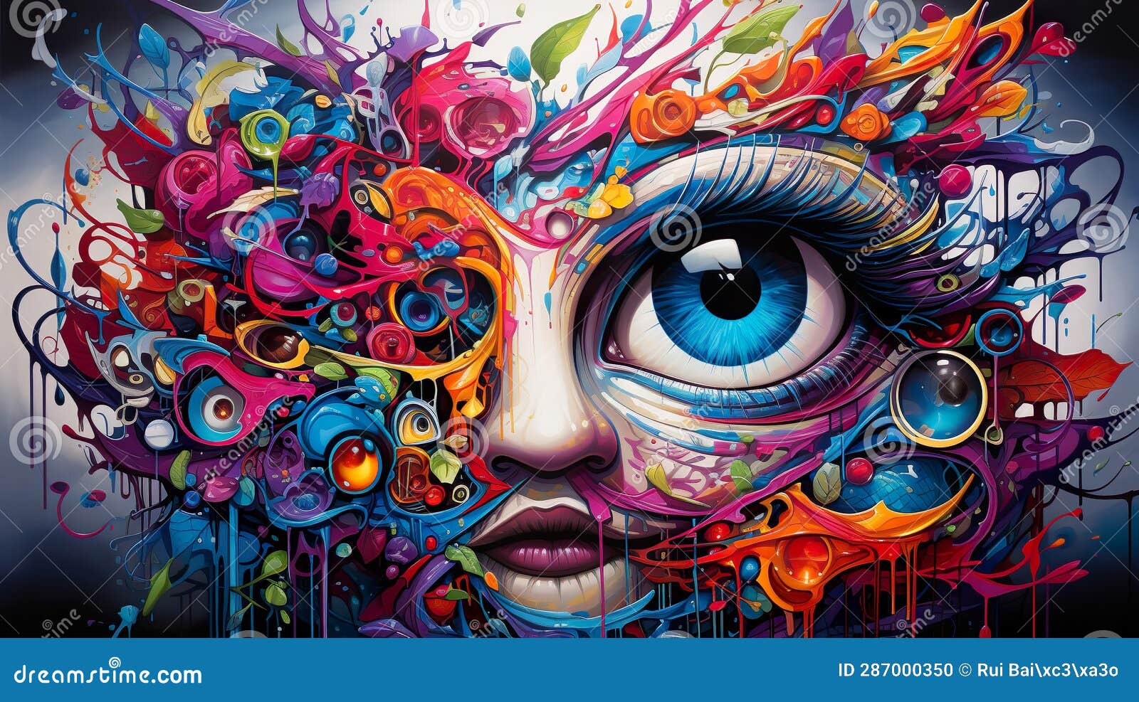 Representation of a Psychedelic Divine Cosmic Trippy Godly Entity Stock ...