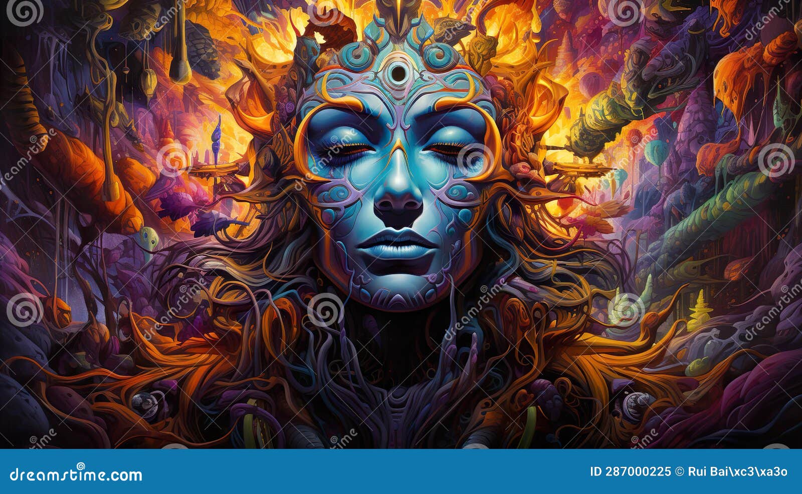 Representation of a Psychedelic Divine Cosmic Trippy Godly Spiritual ...