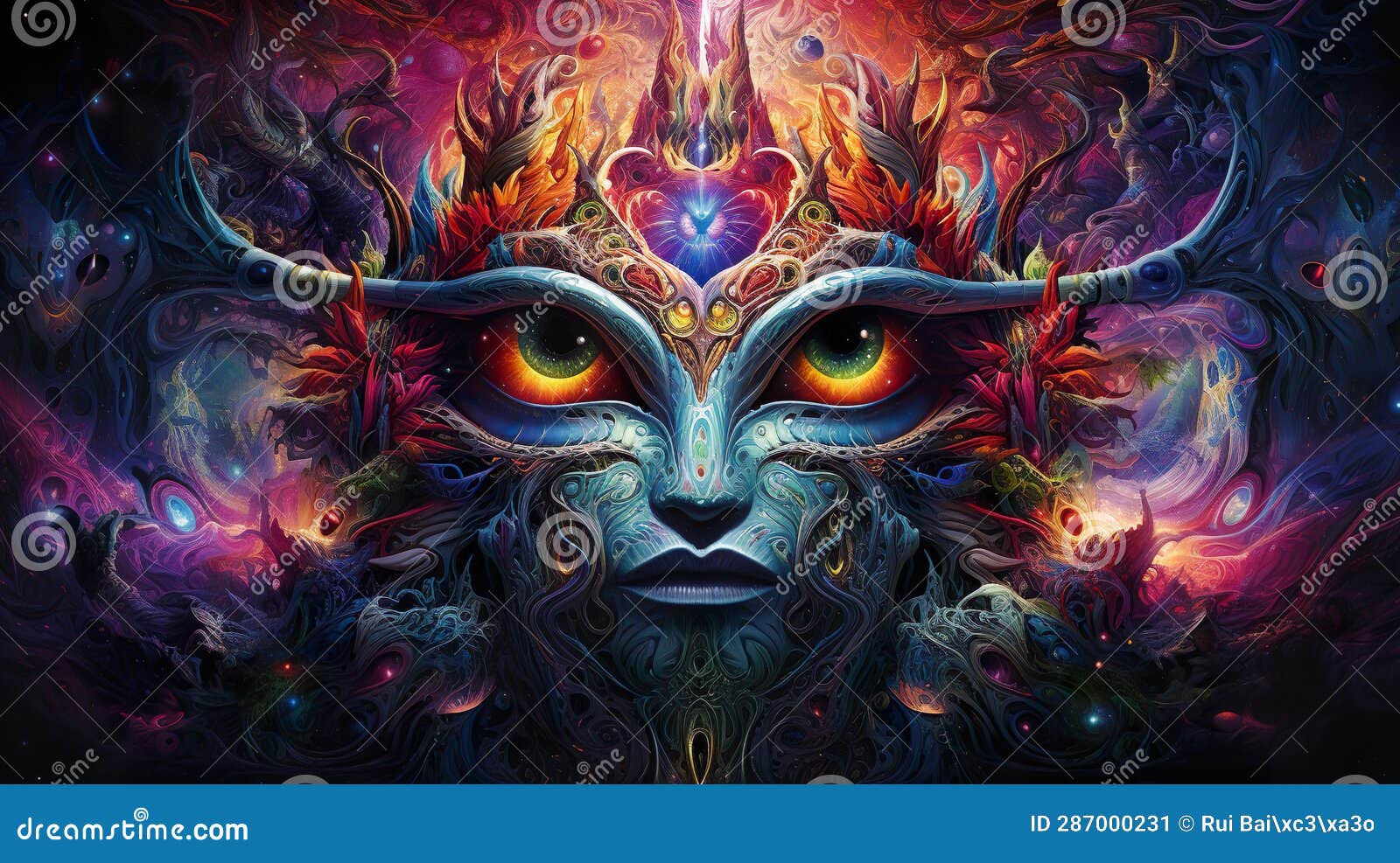 Representation of a Psychedelic Divine Cosmic Trippy Godly Spiritual ...