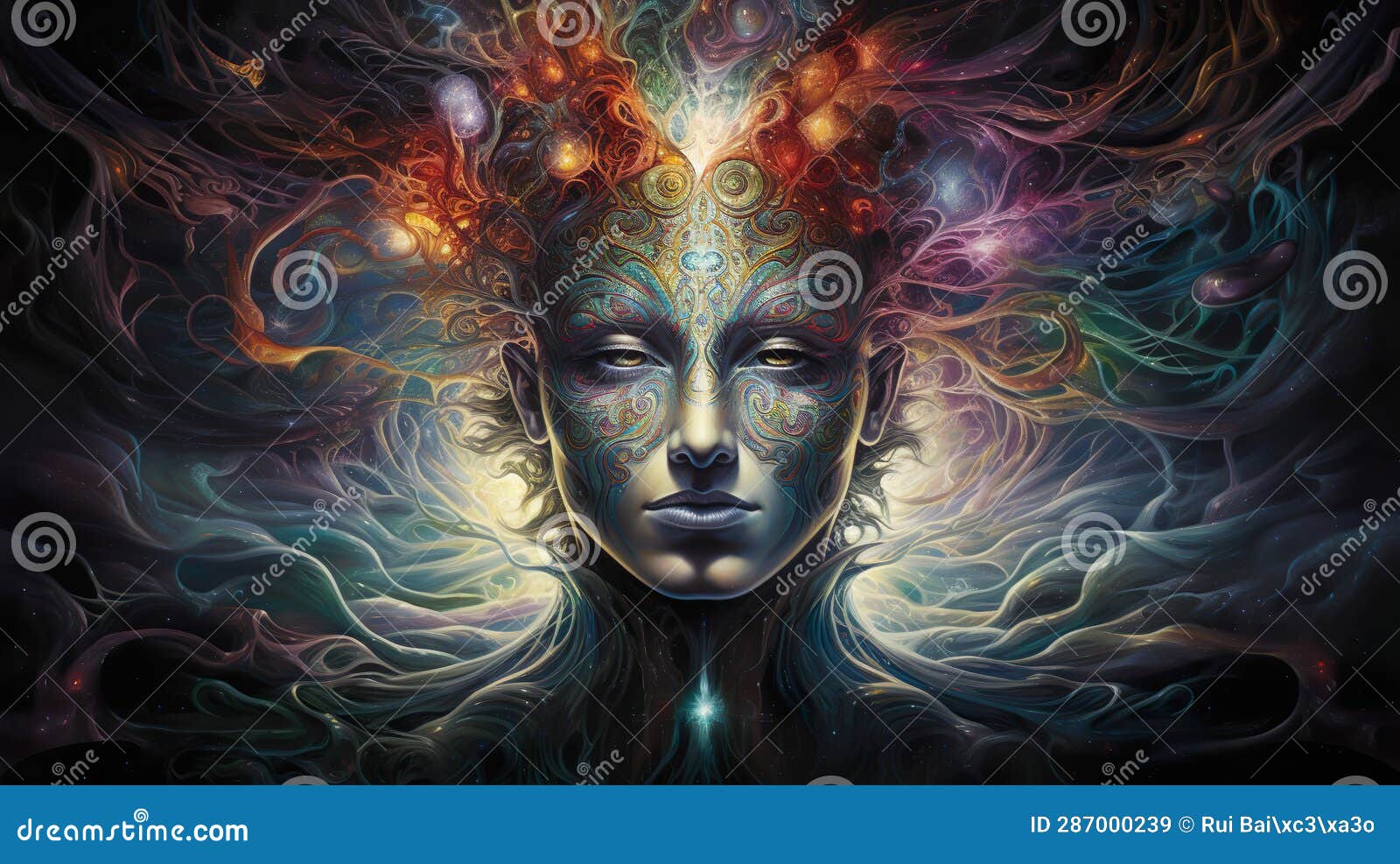 Representation of a Psychedelic Divine Cosmic Trippy Godly Spiritual ...