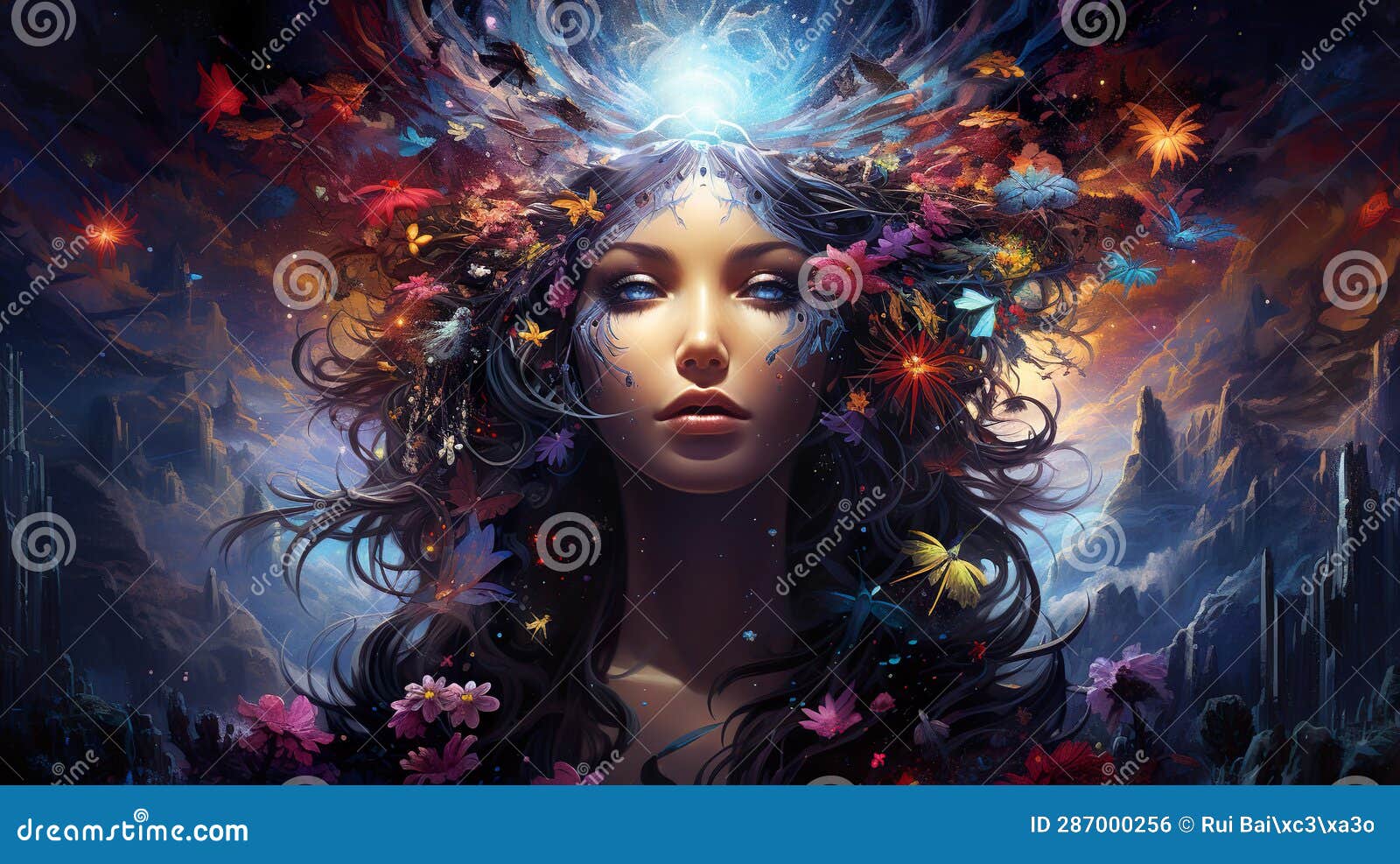 Representation of a Psychedelic Divine Cosmic Trippy Godly Spiritual ...