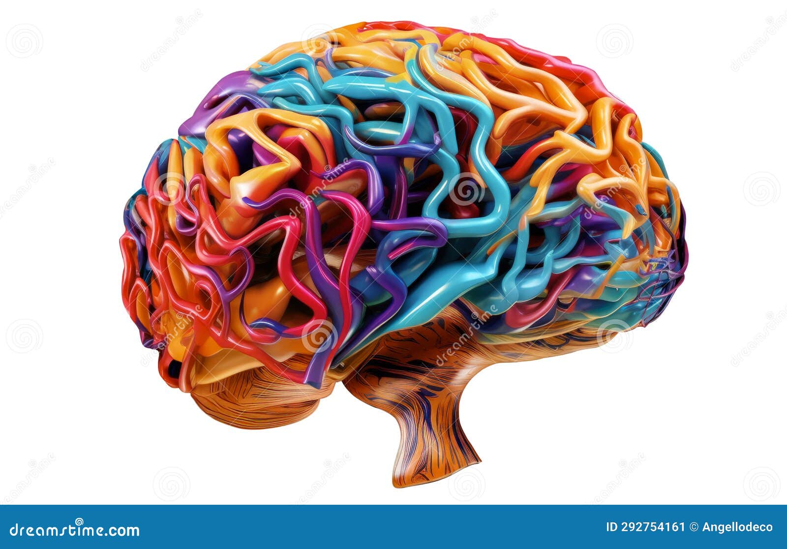 Representation of the Right Hemisphere of the Brain Stock Illustration ...