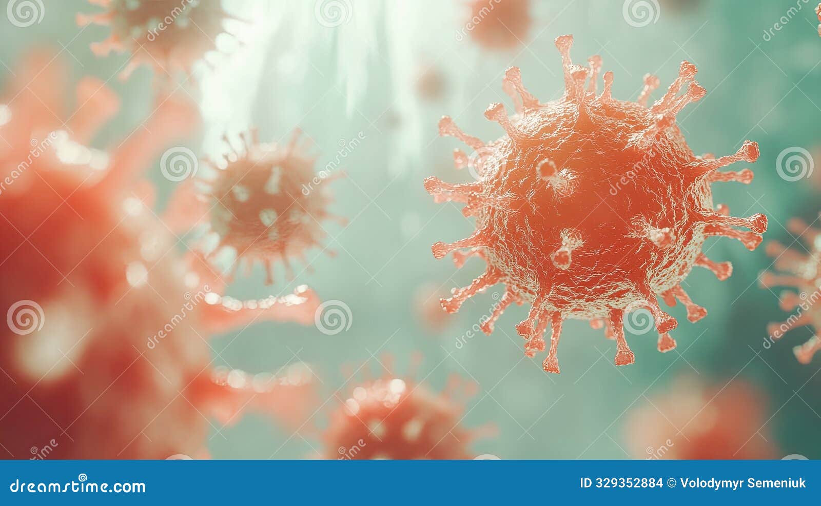 Exploring the Microworld of Flu Viruses Illuminated Against a Soft ...