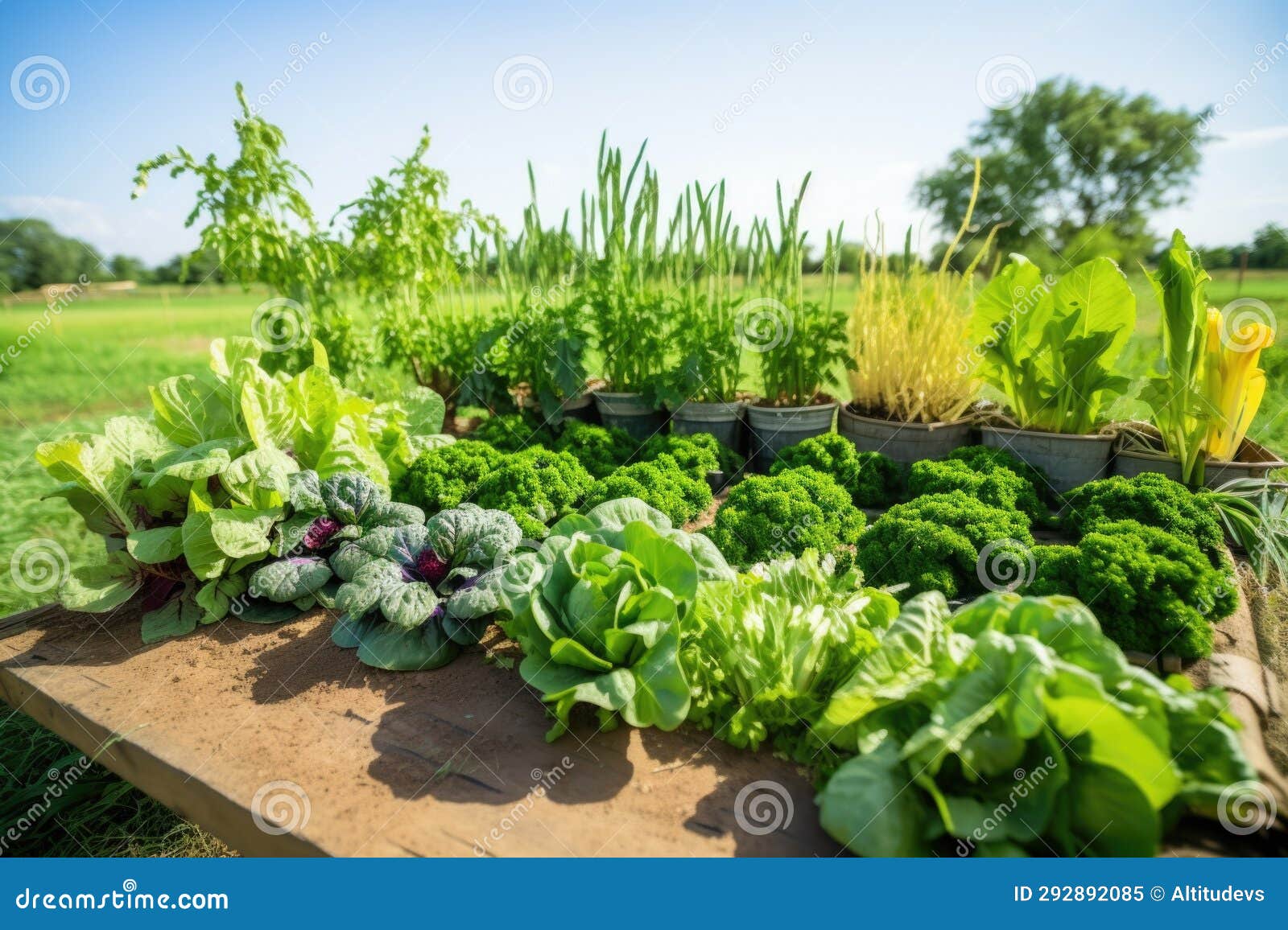 Representation of Sustainable Farming with Healthy Crops Stock Image ...