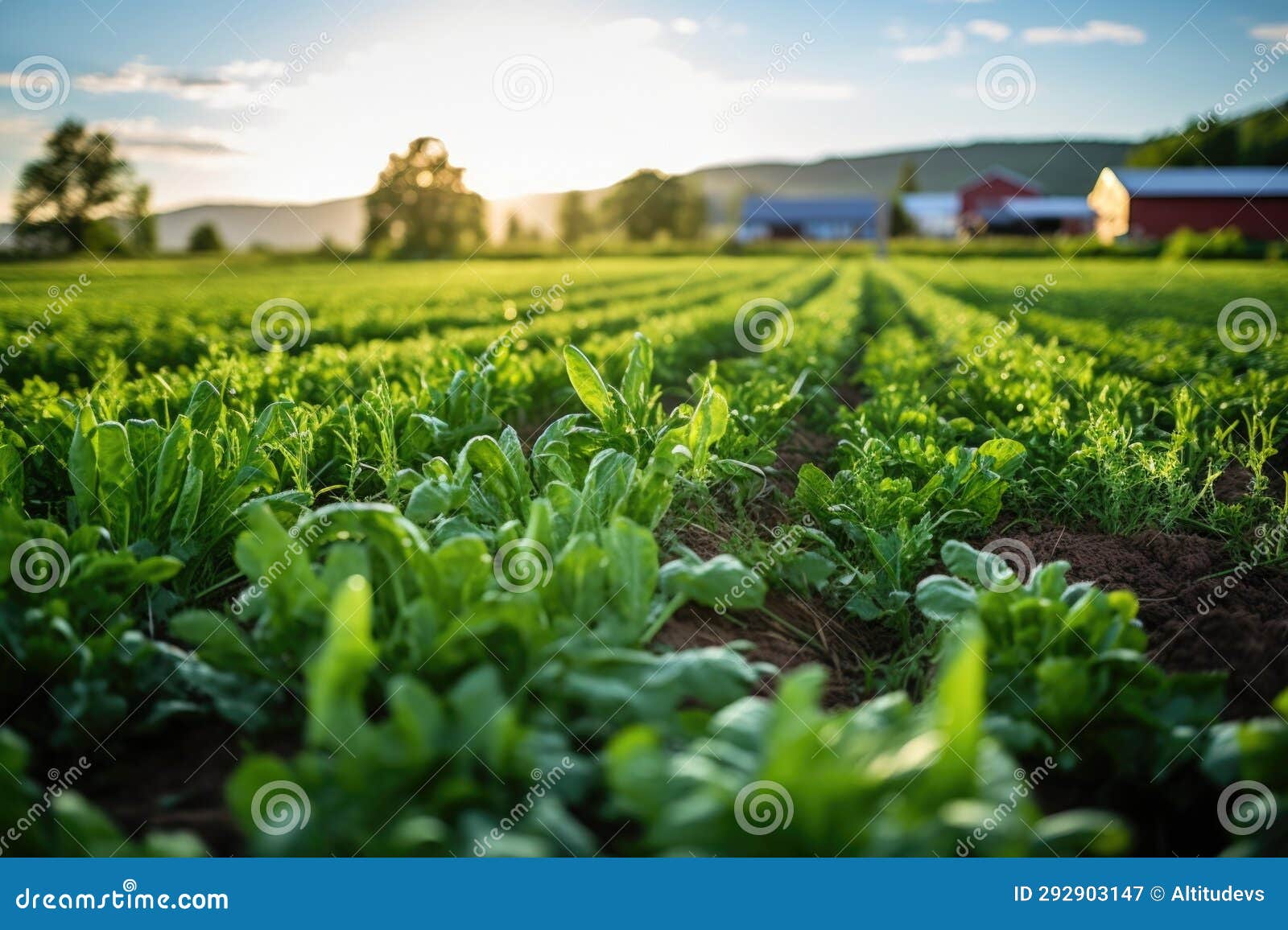 Representation of Sustainable Farming with Healthy Crops Stock Image ...