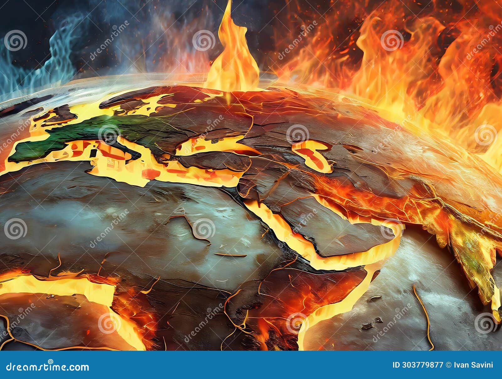 Representation of the World Map Oriented Towards the Middle East Which ...