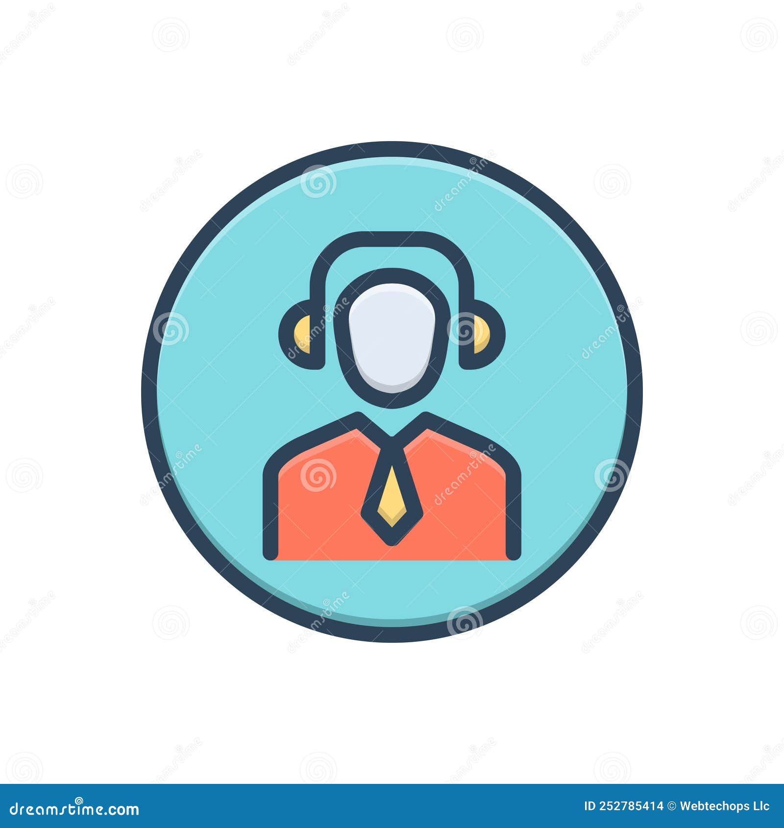 Color Illustration Icon for Representative, Support and Service Stock ...