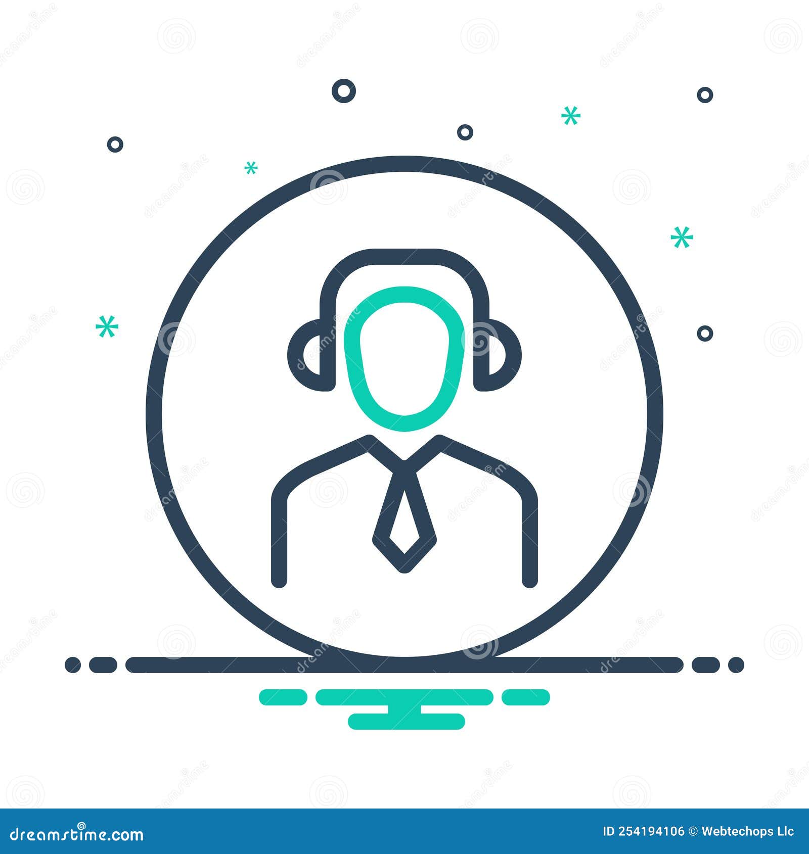 Mix Icon for Representative, Support and Service Stock Illustration ...