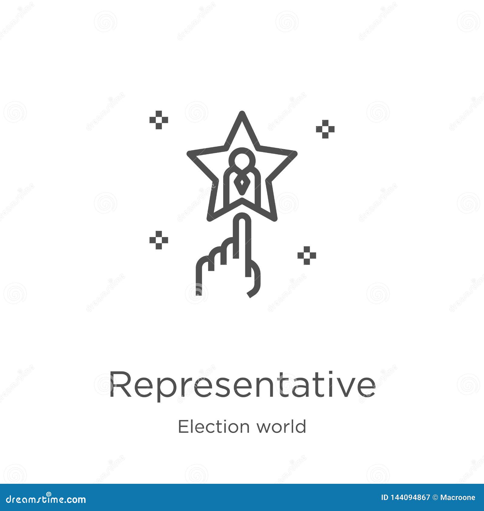 Representative Icon Vector from Election World Collection. Thin Line ...