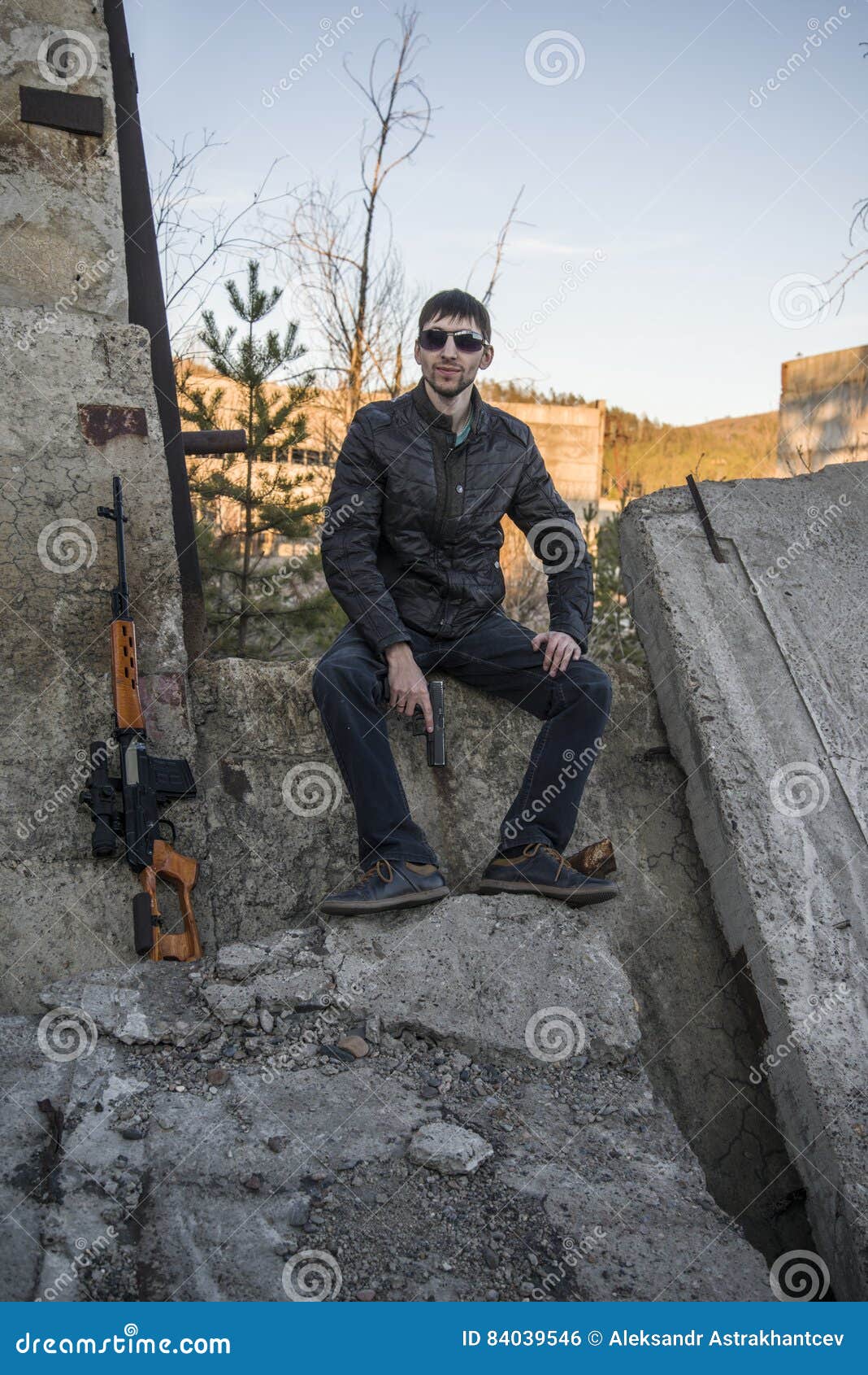 The Representative of the Russian Mafia, Young Thug. Stock Photo ...