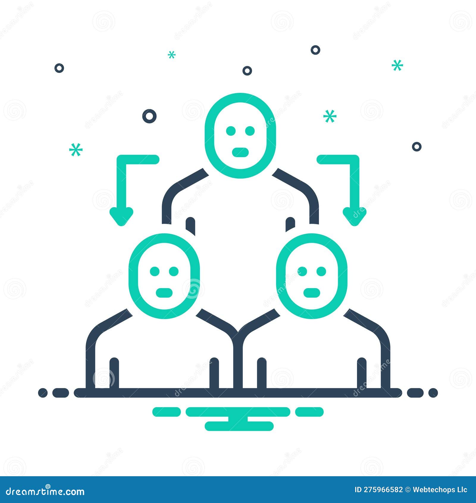 Mix Icon for Representatives, Characteristic and Executive Stock Vector ...