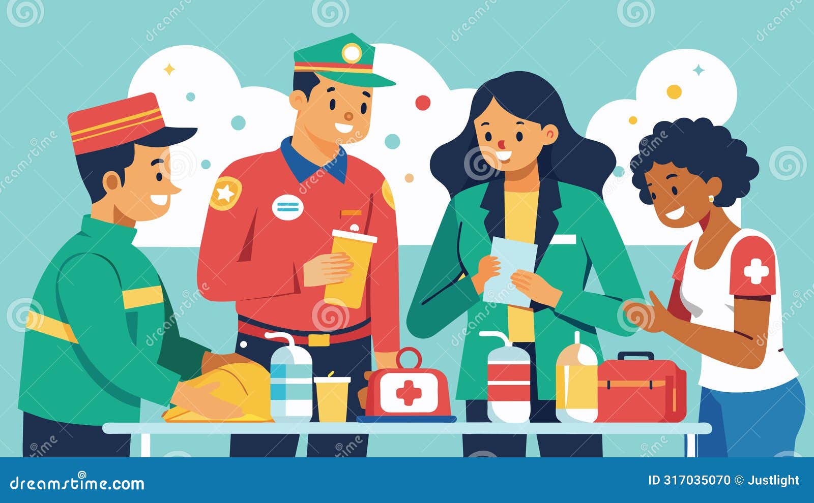 Representatives from the Local Fire Department Demonstrating CPR ...