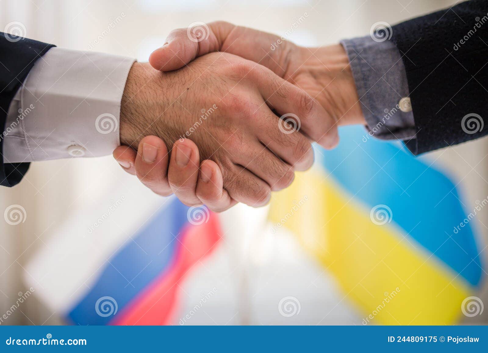 Representatives of Ukraine and Russia Shaking Hands, Ukraine Peace ...