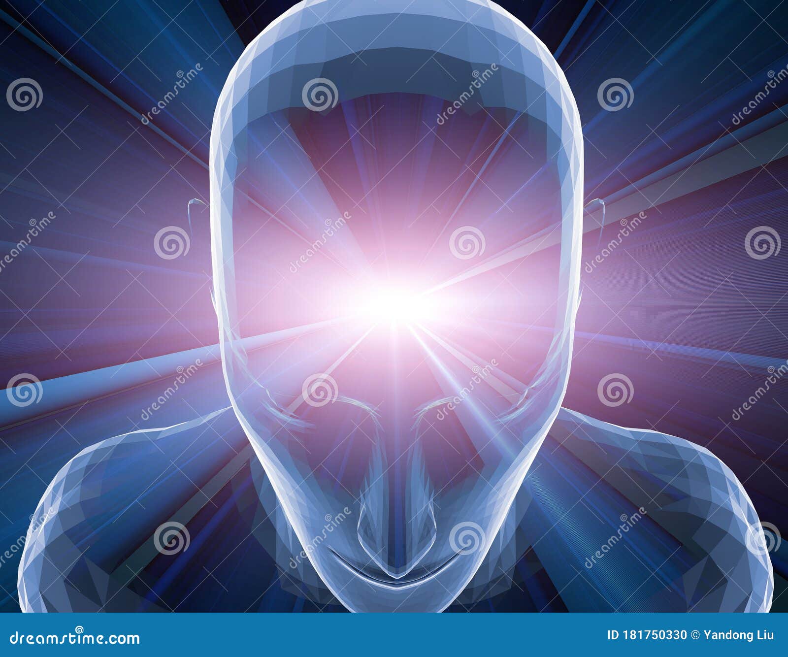 Future Artificial Intelligence Technology and Human Head, Wisdom and ...