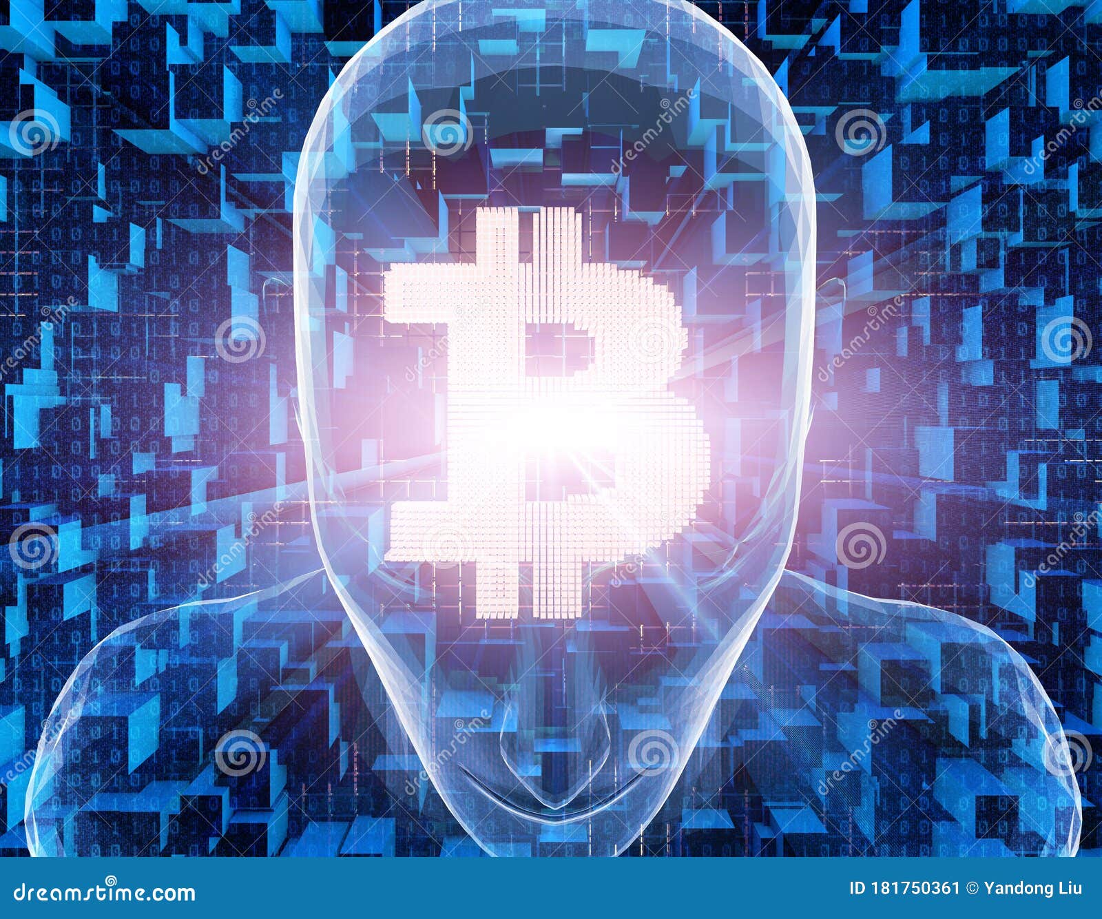 Future Artificial Intelligence Technology and Human Head, Wisdom and ...