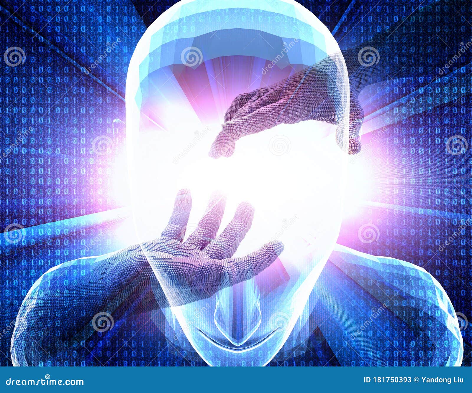 Future Artificial Intelligence Technology and Human Head, Wisdom and ...