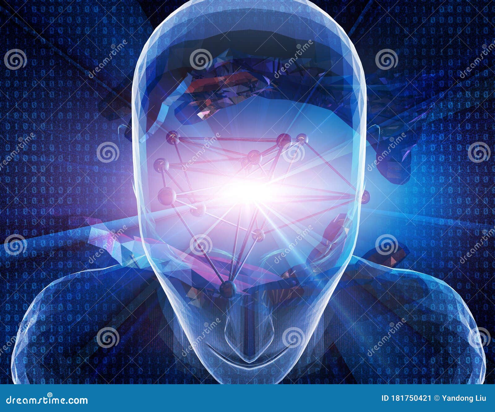 Future Artificial Intelligence Technology and Human Head, Wisdom and ...