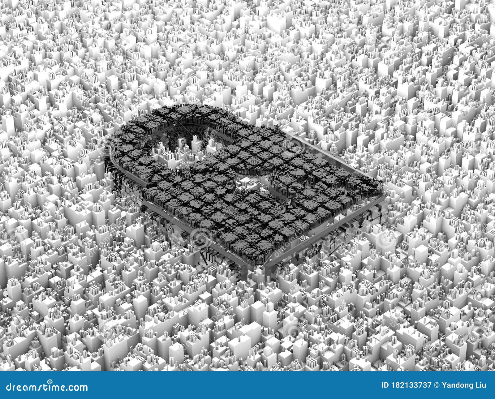 Intelligent Digital Cube Technology, the Cube Forms a Lock, Digital ...