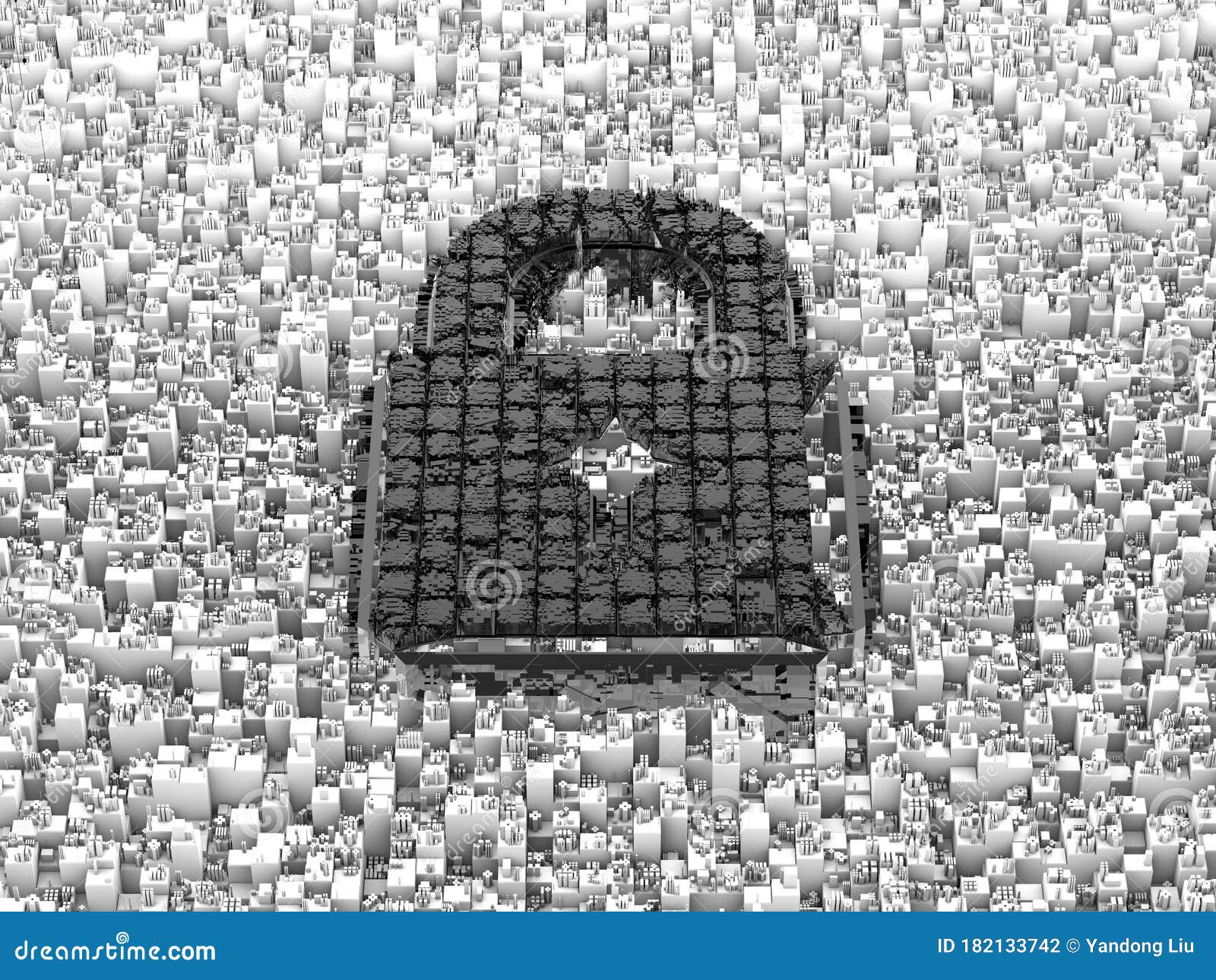 Intelligent Digital Cube Technology, the Cube Forms a Lock, Digital ...