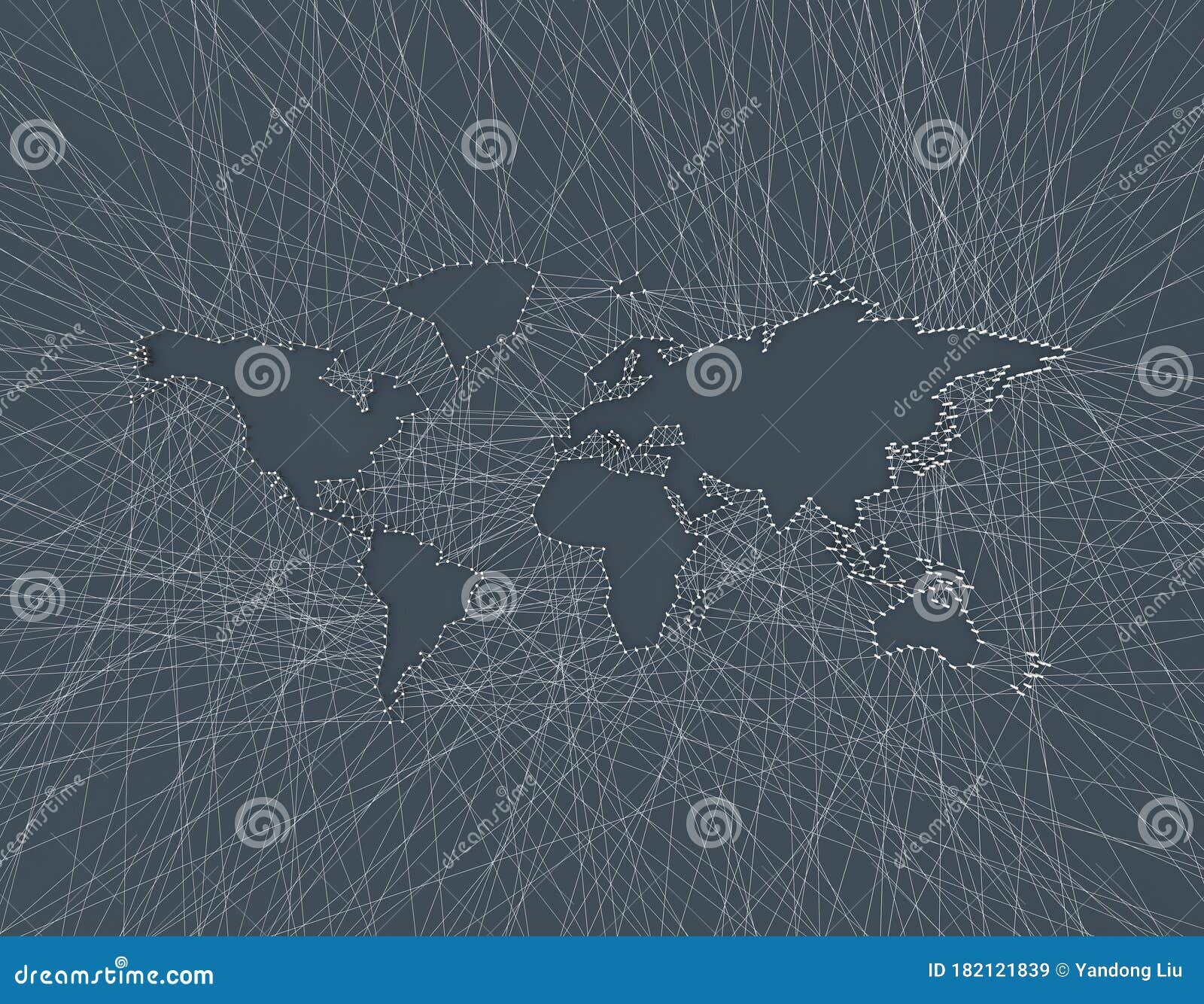 World Map Composed of Network Connections, Transmission and Exchange of ...