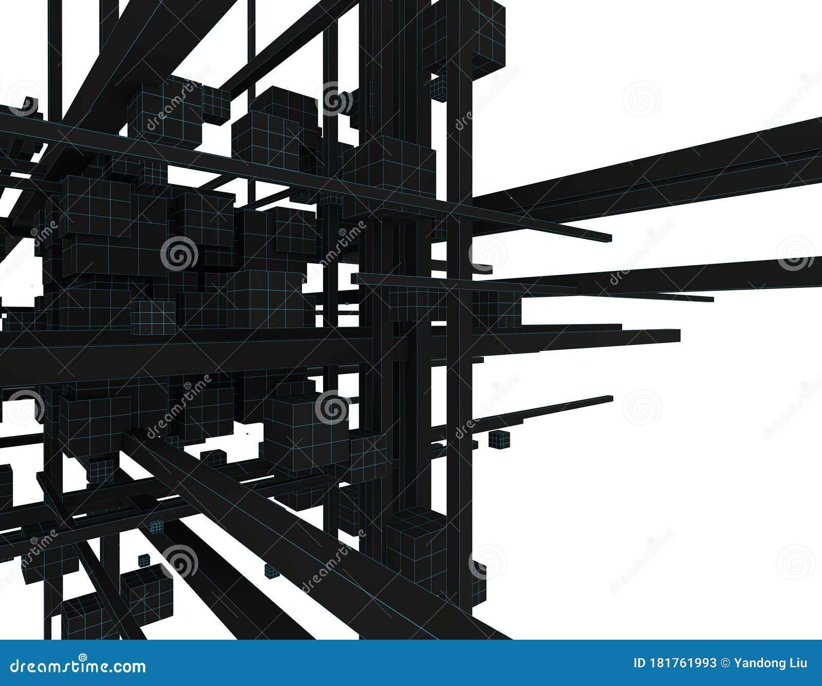Cube Building Structure, Structure and Line, Data Technology Stock ...
