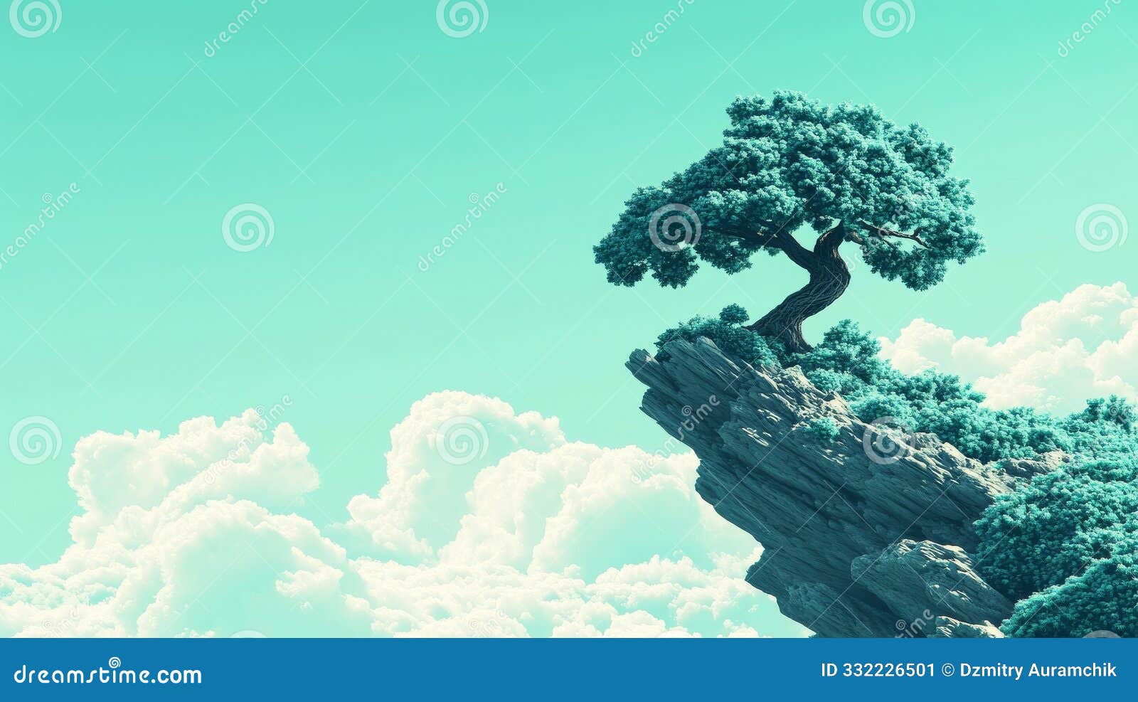 It Represents Resilience and Solitude Against the Backdrop of Clouds ...