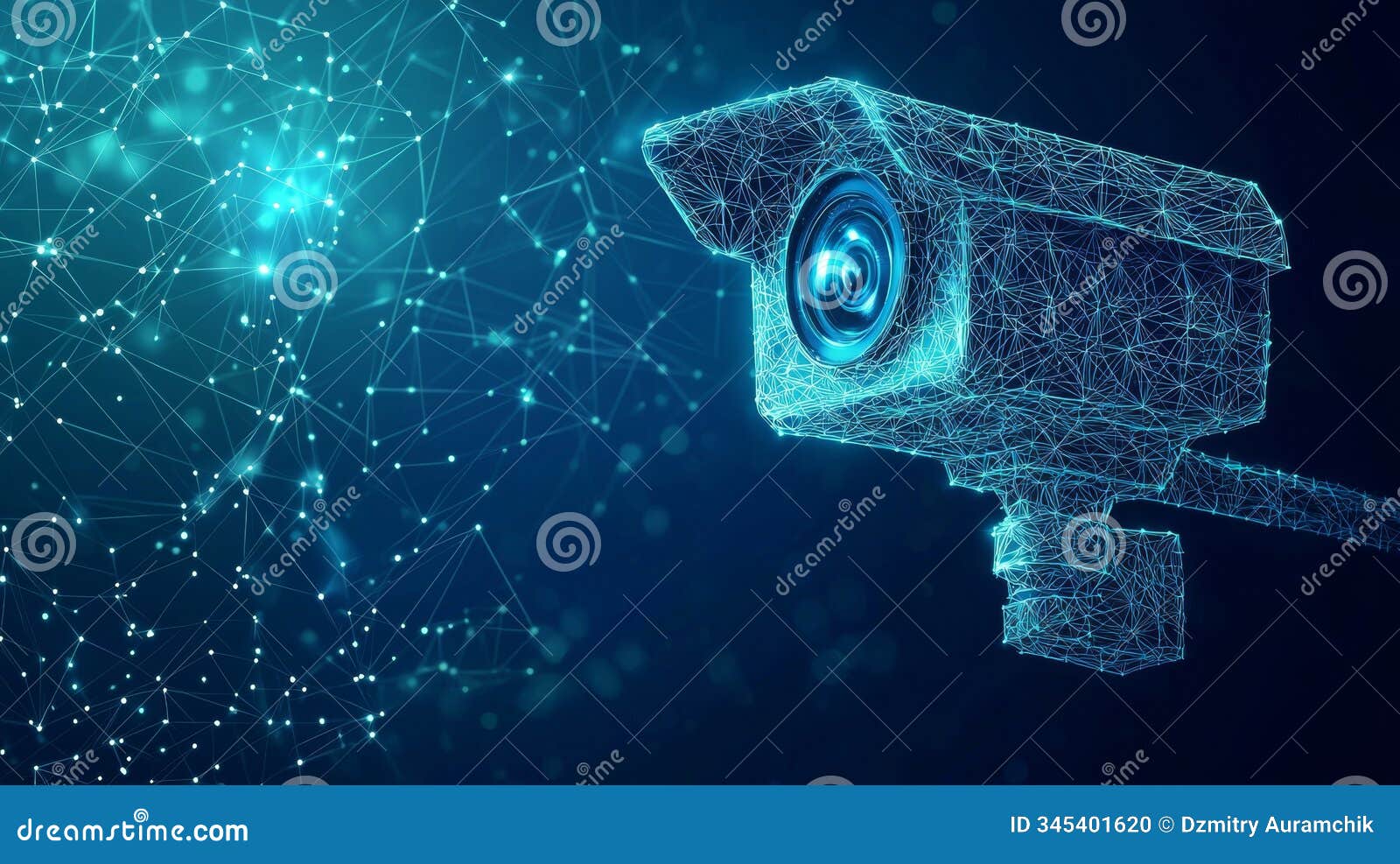 Represents Security Concepts and CCTV Systems Using a Low Poly ...