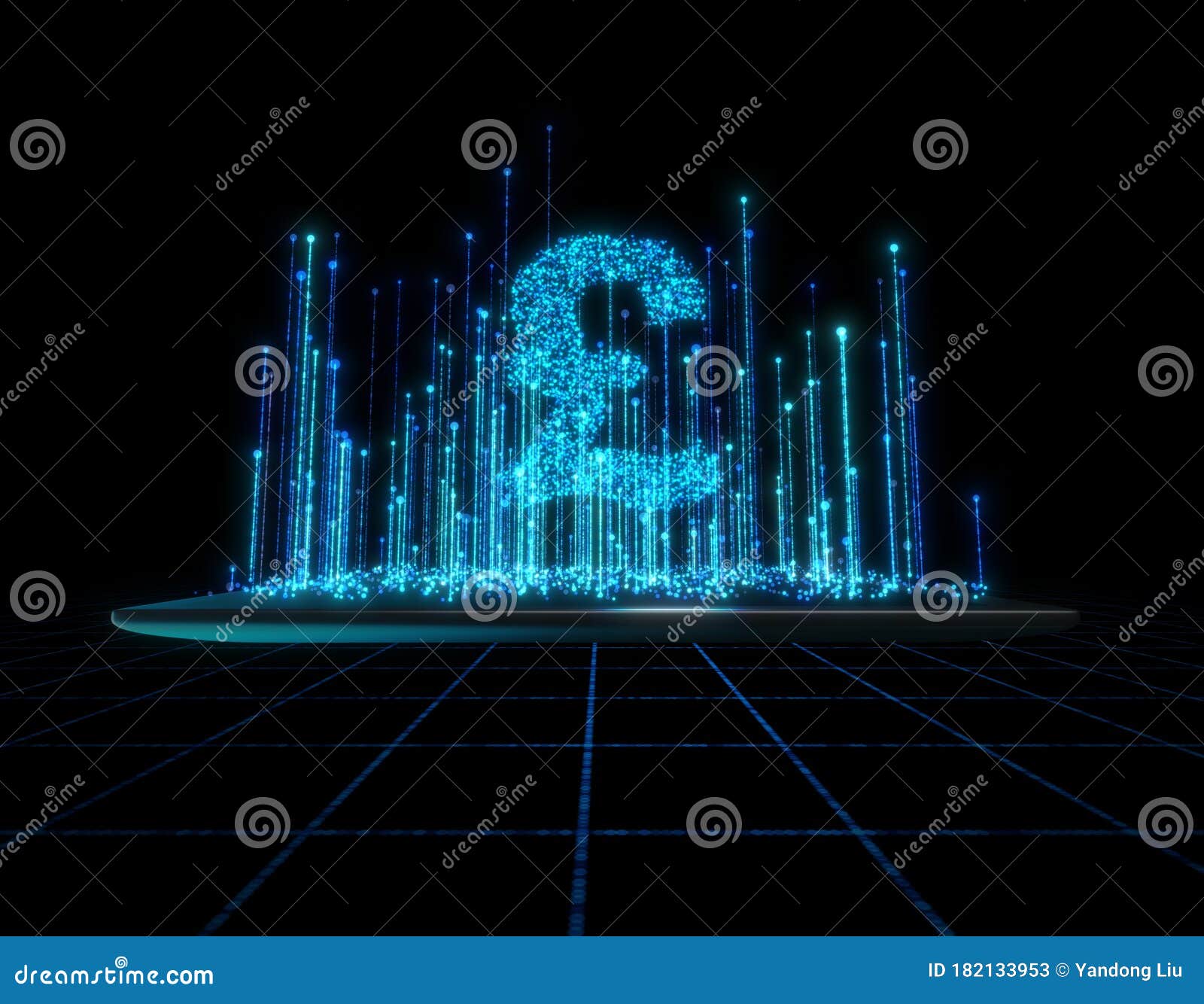 Computer Network Digital Technology, Financial Data Transmission, Pound ...