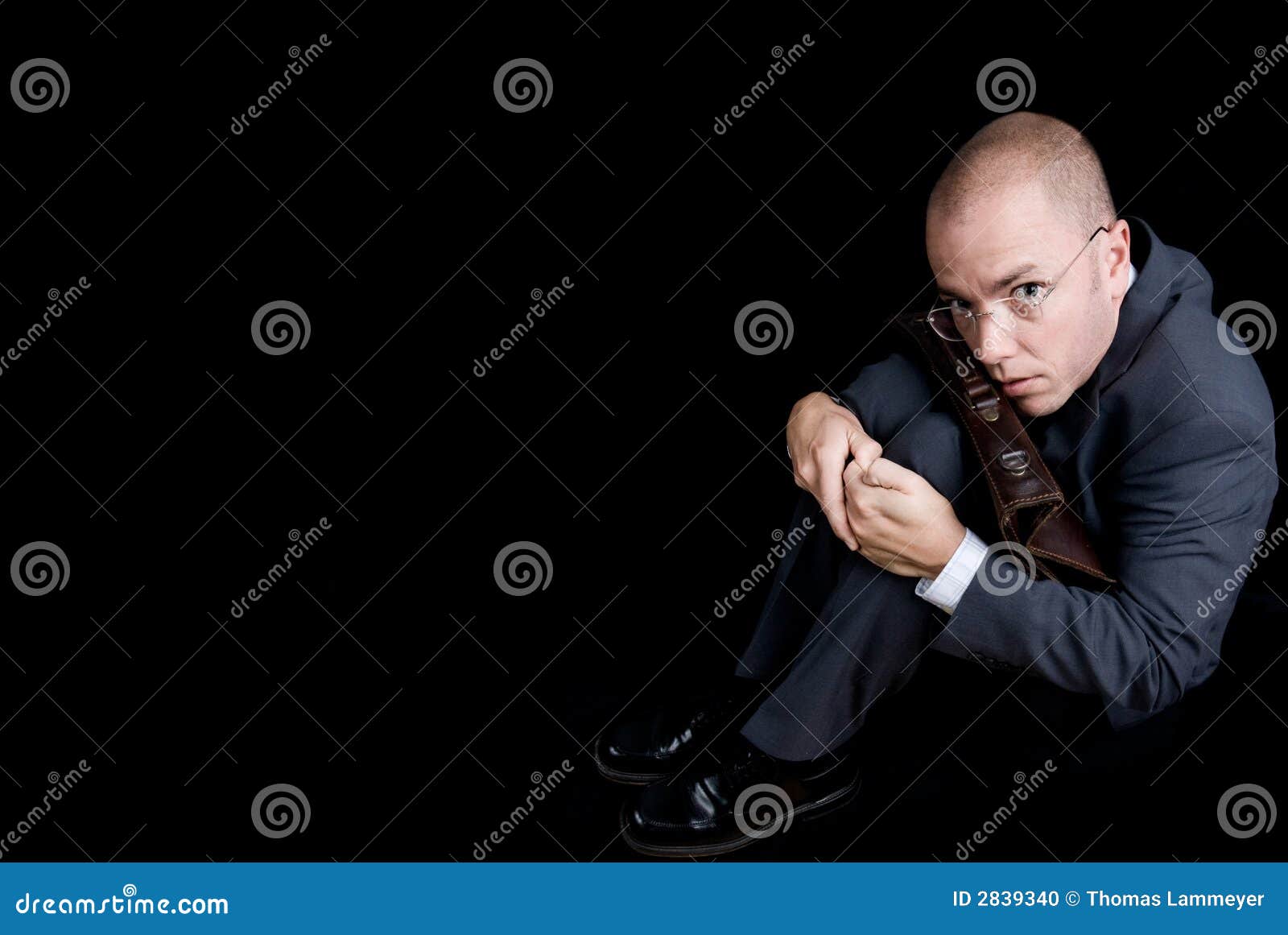 Repressed businessman. stock photo. Image of distract - 2839340