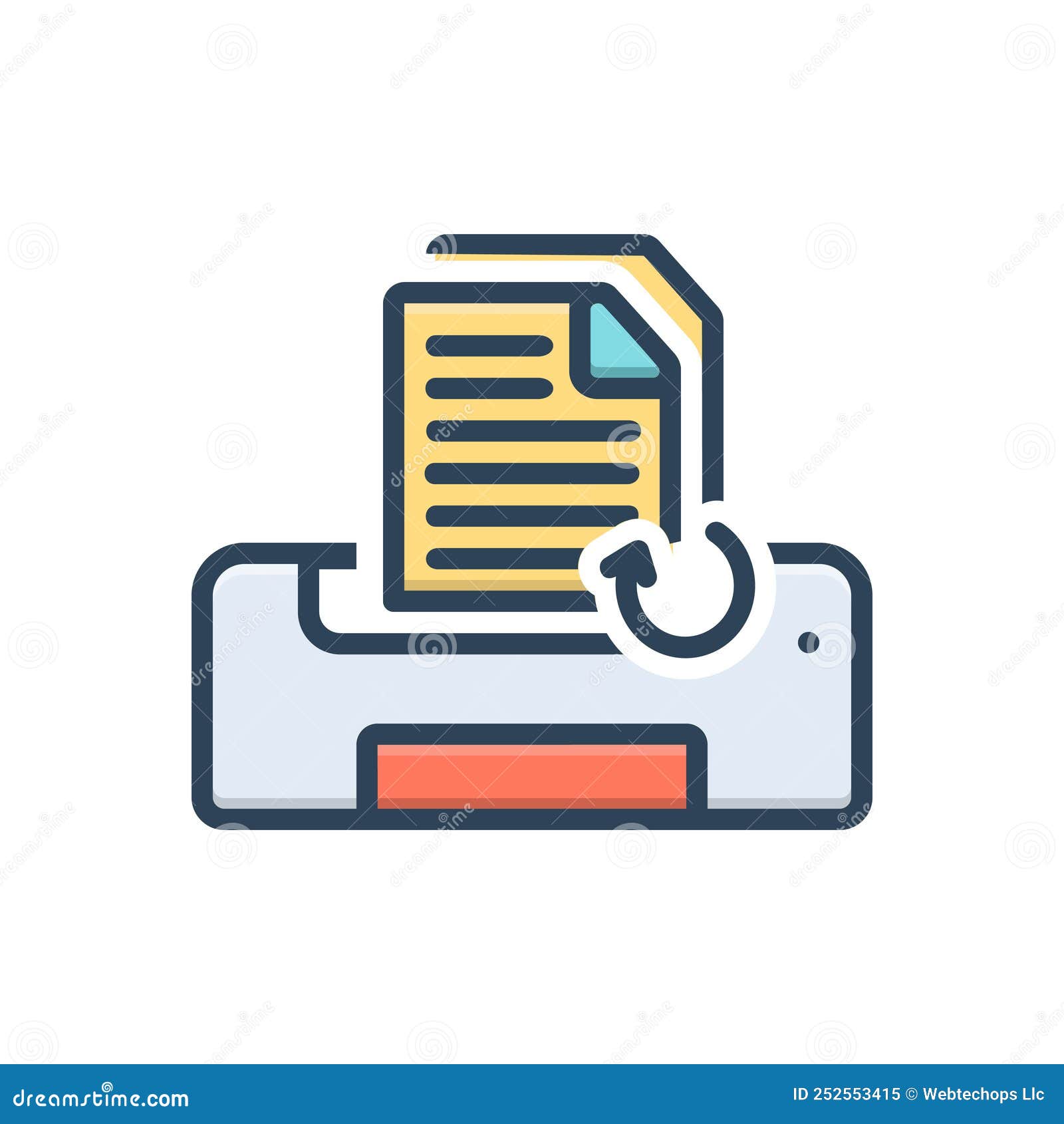 Color Illustration Icon for Reprint, Reimression and Print Stock Vector ...