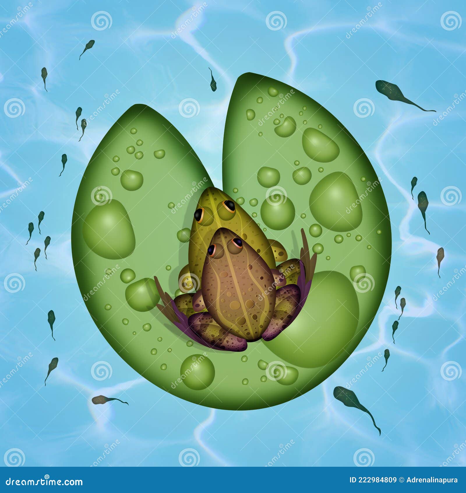 Metamorphosis Amphibians, For Example, The Life Cycle Of Frogs Vector ...