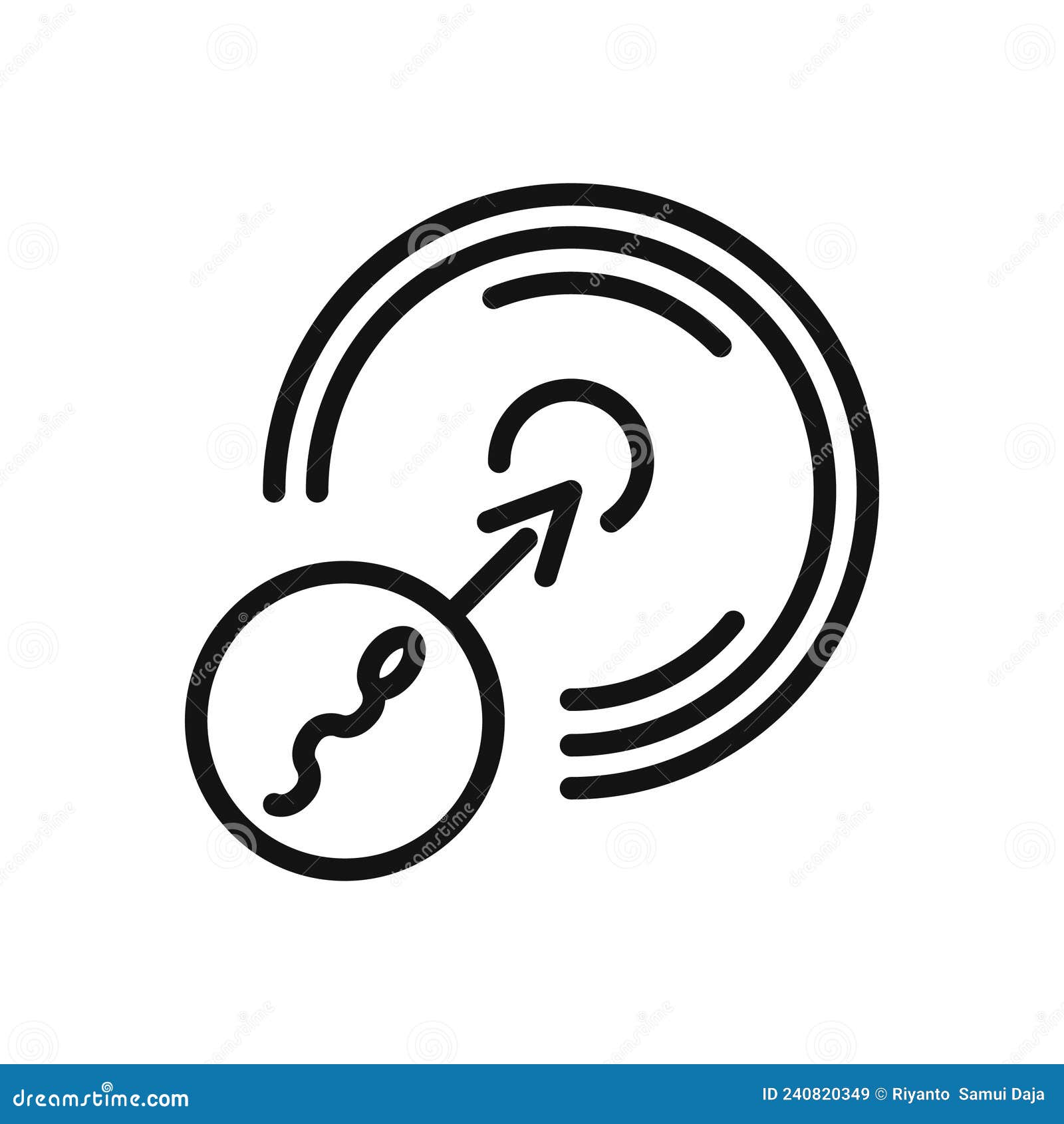 Reproduction Process Black and White Icon Illustration Stock Vector ...