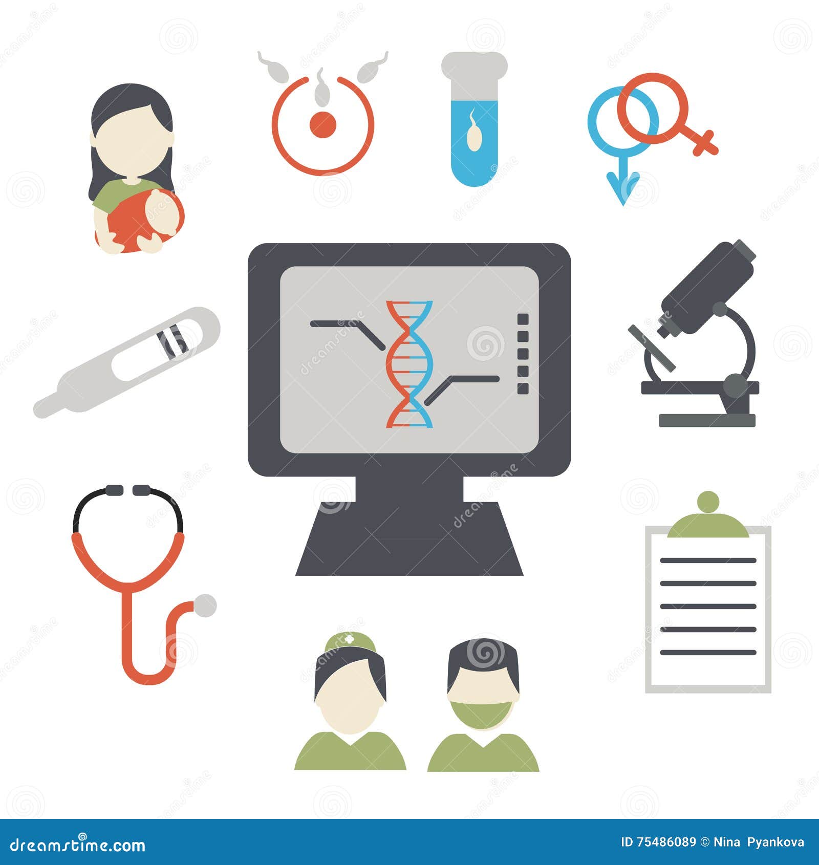 Reproductive Medicine Concept Stock Vector - Illustration of hospital ...