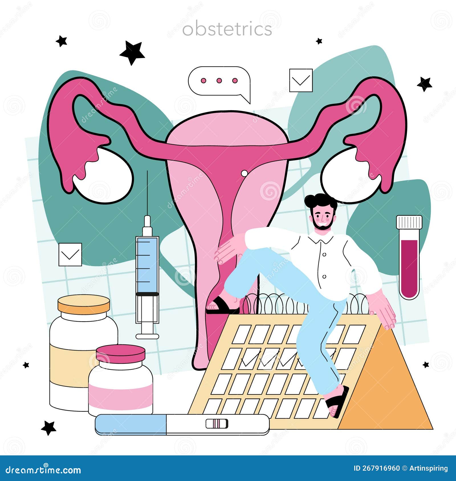 Human Reproductive System Inforgaphic Chart Vector Flat Healthcare